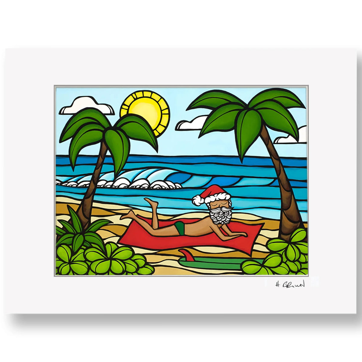 SUNBATHING SANTA – HeatherBrown